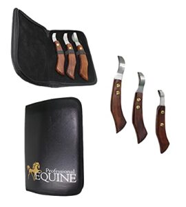 challenger horse farrier tool pack of 3 horse farrier hoof grooming loop knife 984138