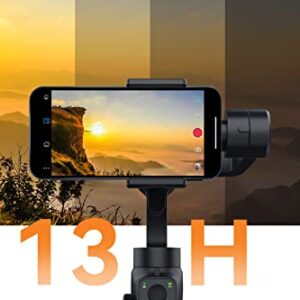 3-Axis Gimbal Stabilizer for iPhone 14 13 12 Pro Max XS X XR Samsung s21 s20 Android Smartphone, Handheld Gimble with Focus Wheel, Phone Stabilizer for Video Recording Vlog - FUNSNAP Capture 2s Combo