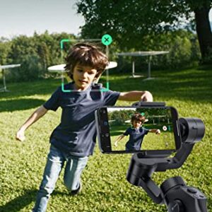 3-Axis Gimbal Stabilizer for iPhone 14 13 12 Pro Max XS X XR Samsung s21 s20 Android Smartphone, Handheld Gimble with Focus Wheel, Phone Stabilizer for Video Recording Vlog - FUNSNAP Capture 2s Combo