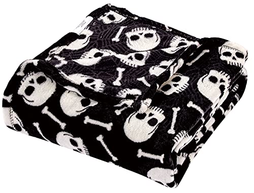 Décor&More Happy Halloween Microplush Throw Blanket (50In x 60In) - Creepy Skull