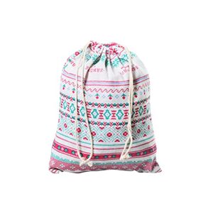 leaqu storage bag washable drawstring design printed foldable clothes pouch eye-catching convenient m