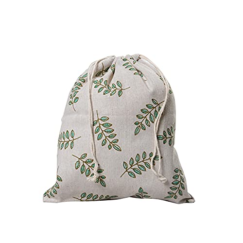 LEAQU Storage Bag Washable Drawstring Design Printed Foldable Clothes Pouch Eye-catching Convenient M