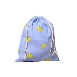 LEAQU Storage Bag Washable Drawstring Design Printed Foldable Clothes Pouch Eye-catching Convenient M