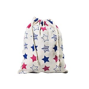 LEAQU Storage Bag Washable Drawstring Design Printed Foldable Clothes Pouch Eye-catching Convenient M