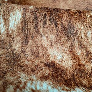 JACCAWS Brindle Cowhide Rug Large,4.6ft x 6.6ft Cow Skin Rug Brown Cow Print Rug for Bedroom Living Room Western Boho Decor,Animal Hide Rug Carpet with Non-Slip Backing. (4.6ft x 6.6ft)