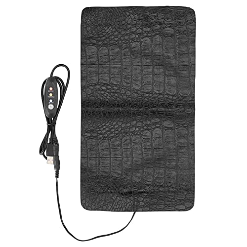 Pssopp USB Reptile Anti‑Scratch Heating Pad Reptile Heat Pad Temperature Adjustable Under Tank Warmer Heating Mat for Small Animals(L)