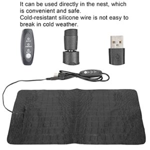 Pssopp USB Reptile Anti‑Scratch Heating Pad Reptile Heat Pad Temperature Adjustable Under Tank Warmer Heating Mat for Small Animals(L)