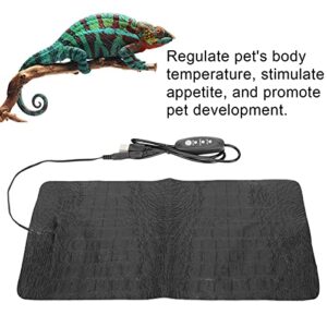 Pssopp USB Reptile Anti‑Scratch Heating Pad Reptile Heat Pad Temperature Adjustable Under Tank Warmer Heating Mat for Small Animals(L)