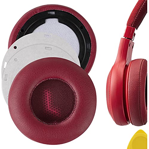 Geekria QuickFit Replacement Ear Pads for JBL E35, E45bt, E45, C45BT Headphones Ear Cushions, Headset Earpads, Ear Cups Repair Parts (Red)