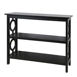 decor therapy grafton two shelf bookcase, black medium