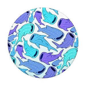 Cute Shark Whale Fish Animal Cool Aquatic Pattern PopSockets Swappable PopGrip