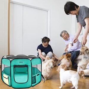 Aliparr Portable Pet Playpen,Dog Playpen Foldable Pet Exercise Pen Tents for Dogs/Cats/Rabbits/Pets,Cat Playpen Indoor/Outdoor Travel Camping Use with Carry Case