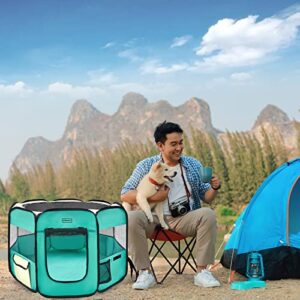 Aliparr Portable Pet Playpen,Dog Playpen Foldable Pet Exercise Pen Tents for Dogs/Cats/Rabbits/Pets,Cat Playpen Indoor/Outdoor Travel Camping Use with Carry Case