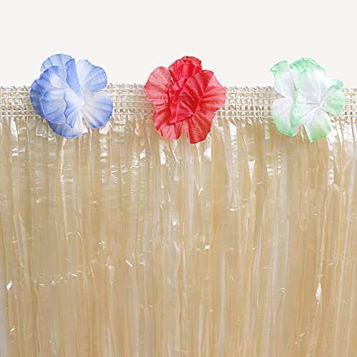 Grass Skirt Hawaiian Luau Party Decorations, Luau Table Skirt Hawaiian Birthday Theme for Party Supplies