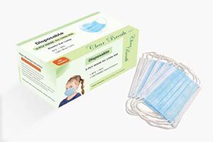 clear breath disposable kid face masks - kid (preschooler up 1st grader) and teen (1st grader to 7th grader) - 50 pieces (little kid)