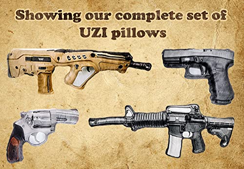 Caliber Gourmet Hug Soft Tactical Revolver Gun Cushion Pillow, Cotton, Plush Stuffed, Throw Pillow, Decorative, Loved by Military Personnel, Veterans, Hunters, Gun Lovers