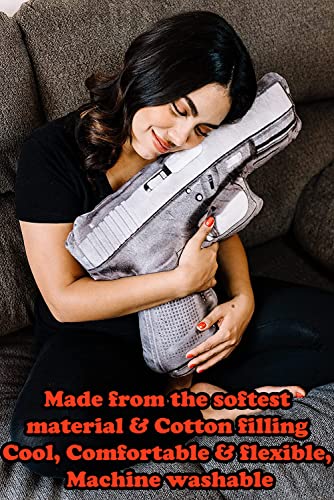 Caliber Gourmet Hug Soft Tactical Revolver Gun Cushion Pillow, Cotton, Plush Stuffed, Throw Pillow, Decorative, Loved by Military Personnel, Veterans, Hunters, Gun Lovers