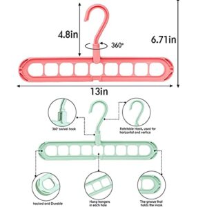 Closet Organizers and Storage, 4 Pack Magic Closet Organizer Multifunctional Space Saving Hangers with 9 Holes Closet Storage Organization for Wardrobe Clothes,Shirts,Pants,Dresses,Coats