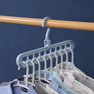 Closet Organizers and Storage, 4 Pack Magic Closet Organizer Multifunctional Space Saving Hangers with 9 Holes Closet Storage Organization for Wardrobe Clothes,Shirts,Pants,Dresses,Coats