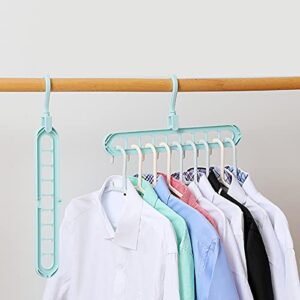 Closet Organizers and Storage, 4 Pack Magic Closet Organizer Multifunctional Space Saving Hangers with 9 Holes Closet Storage Organization for Wardrobe Clothes,Shirts,Pants,Dresses,Coats