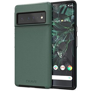 crave dual guard for google pixel 6 pro, shockproof protection dual layer case for google pixel 6 pro - shaded spruce