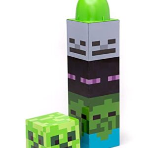 Minecraft Water Bottle GREEN OR RED Kids Mobs Torch Sports Travel Mug Flask 650ML