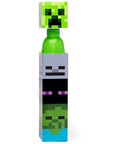 Minecraft Water Bottle GREEN OR RED Kids Mobs Torch Sports Travel Mug Flask 650ML