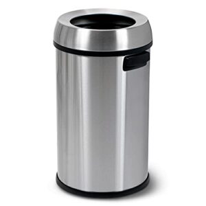 open top trash can, commercial grade, 65l capacity