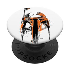 star wars boba fett helmet paint drip popsockets swappable popgrip