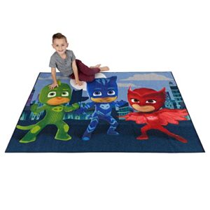 franco kids room non slip area rug, 69 in x 52 in, pj masks