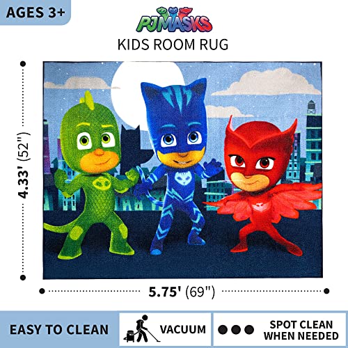 Franco Kids Room Non Slip Area Rug, 69 in x 52 in, PJ Masks