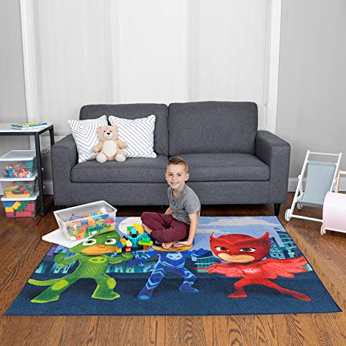 Franco Kids Room Non Slip Area Rug, 69 in x 52 in, PJ Masks