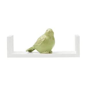 MELANNCO Floating U Shelves for Bedroom, Living Room, Bathroom, Kitchen, Nursery, Set of 3, White