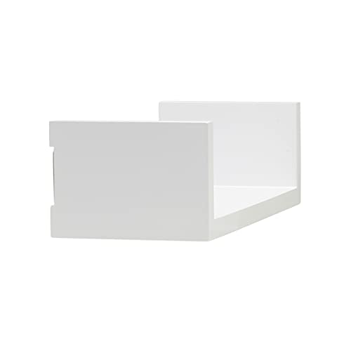 MELANNCO Floating U Shelves for Bedroom, Living Room, Bathroom, Kitchen, Nursery, Set of 3, White