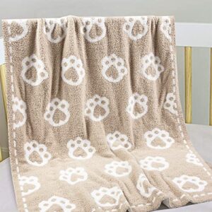 kid nation baby blankets for girls baby boy toddler blanket soft baby quilt plush crib blanket newborn stroller blanket nursery infant bear paw khaki,40 x 30 in