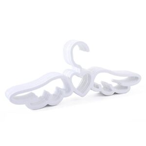 plastic clothes hanger heart hangers space saving cute hangers for outside clothes closet for shirt suit coat 10pcs (white)