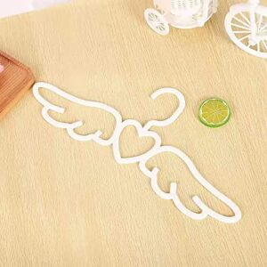 Plastic Clothes Hanger Heart Hangers Space Saving Cute Hangers for Outside Clothes Closet for Shirt Suit Coat 10PCS (White)