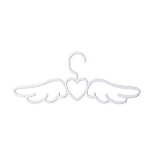 Plastic Clothes Hanger Heart Hangers Space Saving Cute Hangers for Outside Clothes Closet for Shirt Suit Coat 10PCS (White)