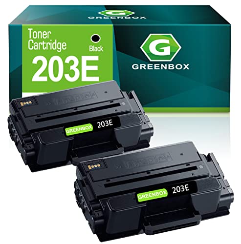 GREENBOX Compatible MLT-D203E Toner Cartridge Replacement for Samsung D203E MLTD203E SU890A, 10,000 Pages High Yield for ProXpress M3870FW M3370FD M4070FR M3320ND M3820DW M4020ND M4072 (2 Black)