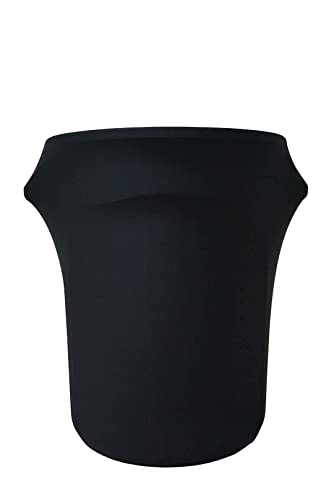 SPANDEX & TABLE LINENS Spandex Stretch Trash CAN Cover 55 Gallon Round with Open Bottom for Dolly