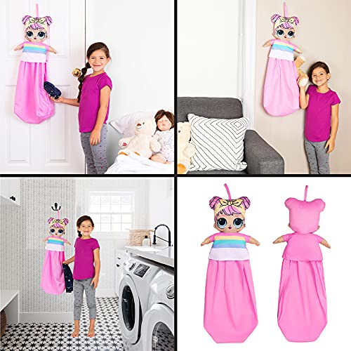 Franco Kids Room Laundry Plush Hanging Happy Hamper, One Size, LOL Surprise