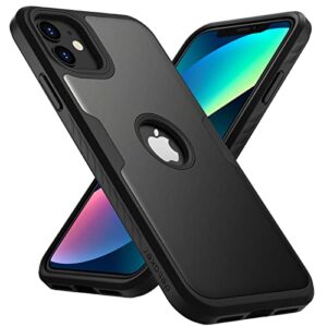 detaker designed for iphone 11 case, double layers shockproof heavy-duty case anti-scratches lightweight protective slim for iphone 11 case 6.1 inch, black