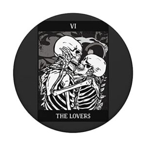 The Lovers Skeleton Tarot Card Occult Goth Halloween Gothic PopSockets Swappable PopGrip