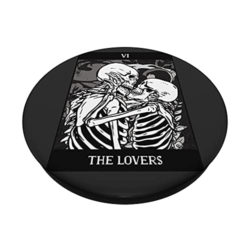 The Lovers Skeleton Tarot Card Occult Goth Halloween Gothic PopSockets Swappable PopGrip