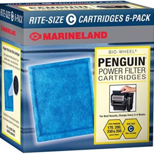 Pet Faves Penguin Rite-Size C Bio-Wheel 170, 200, 330 & 350 Bulk Replacement Filter Cartridge with Water Test Strips