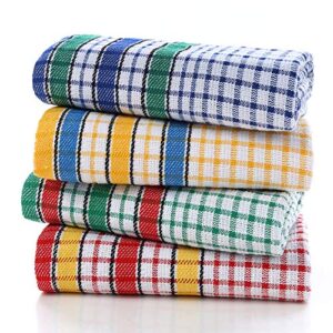 gentlife large kitchen dish towels, 16 inch x 26 inch bulk absorbent cotton kitchen towels super soft dish cloths, 4 pack bright colorful tea towels bar towels for washing drying dishes and household