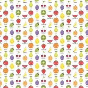 Stesha Party Cute Fruit Gift Wrapping Paper - Folded Flat 30 x 20 Inch - 3 Sheets