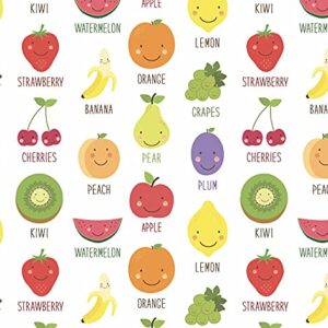 Stesha Party Cute Fruit Gift Wrapping Paper - Folded Flat 30 x 20 Inch - 3 Sheets