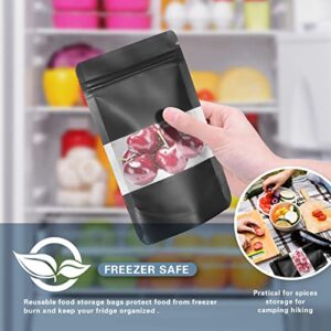 50 PCS Large Mylar Bags for Food Storage, Smell Proof Ziplock Pouch Bag, Reusable Storage Baggies for Tea,Jewerly, Wax Melts Small Home Business (4.7 x 7.8 Inch)