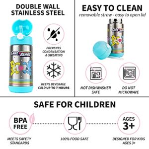 Franco Kids Double Wall Insulated Stainless Steel Water Bottle, 12-Ounce, Care Bears